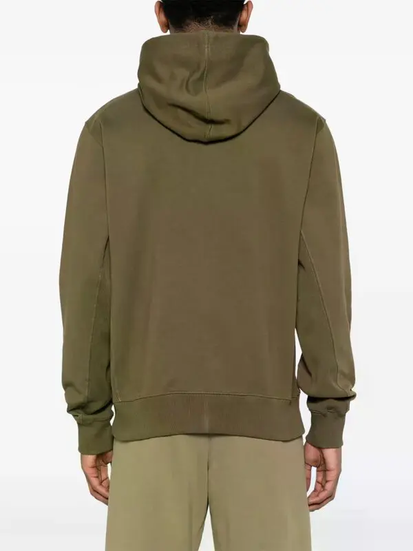 Helmut Lang Logo-print Cotton Hoodie - Brown