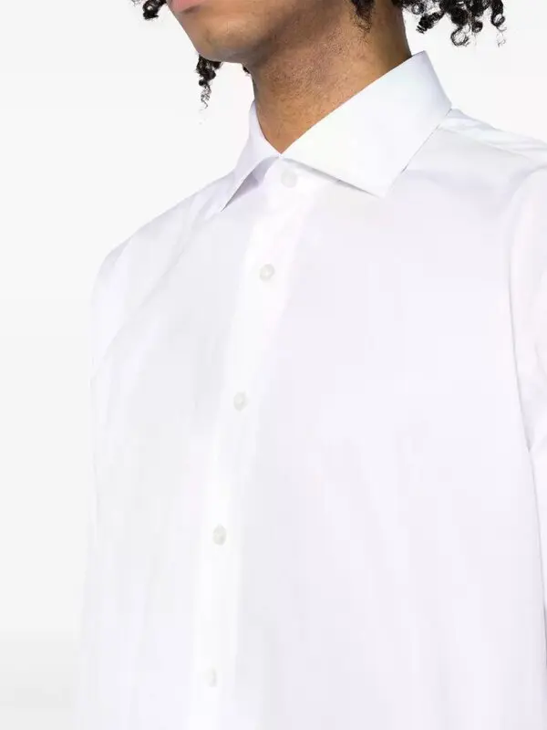 LARDINI Poplin Button-up Cotton Shirt