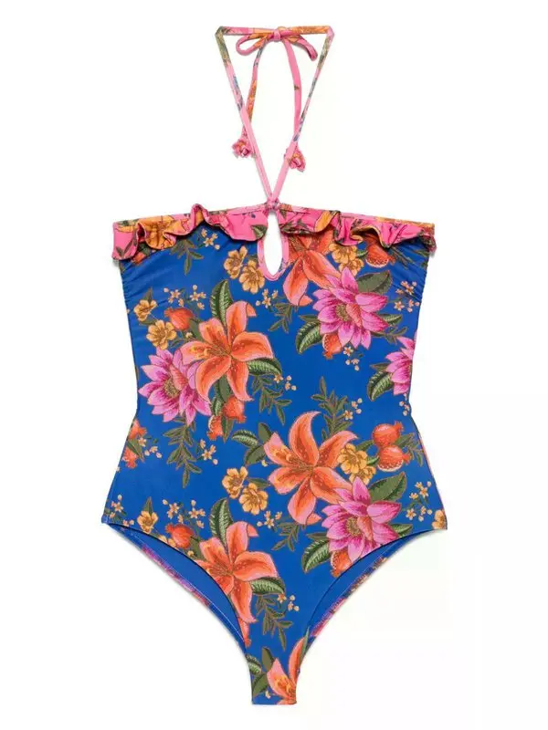 Farm Rio Summer Fruit One-piece Swimsuit - Blue