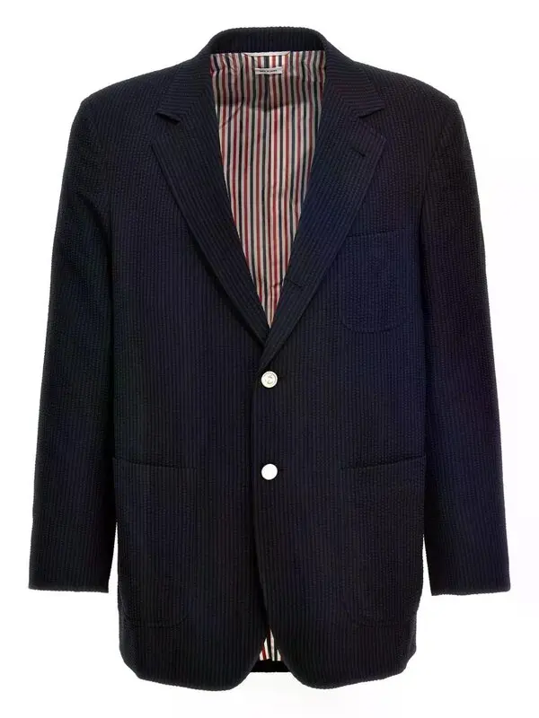 Thom Browne Striped Seersucker Blazer