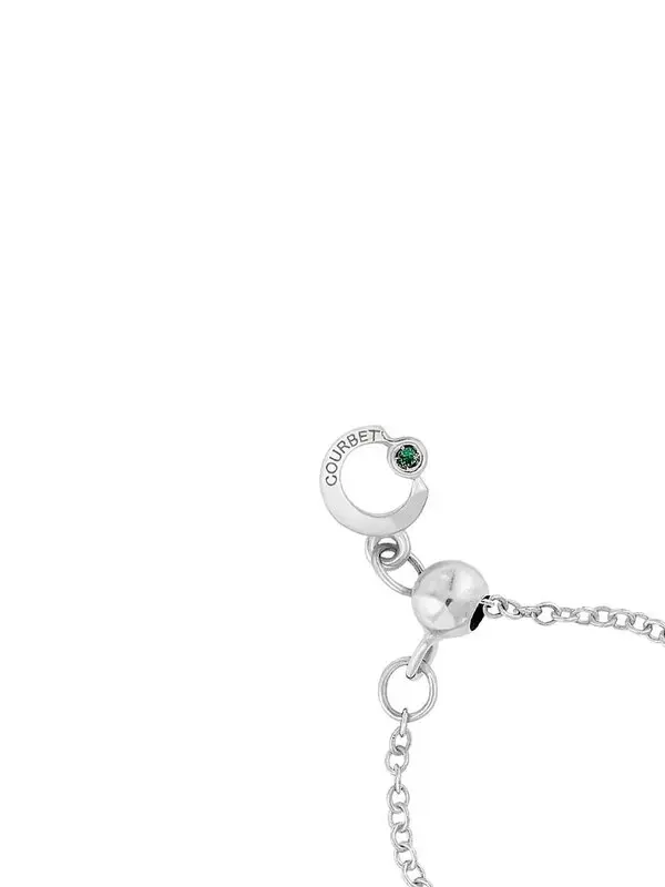 COURBET 18kt Recycled White Gold Laboratory-grown Diamond Chain Ring - Silver