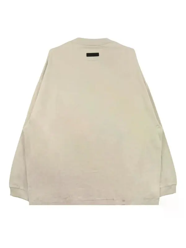 Fear Of God Logo-embroidered Long-sleeve T-shirt - Neutrals