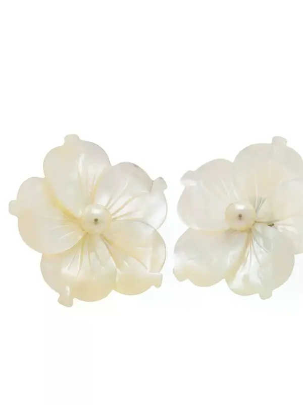 JENNIFER BEHR Mother-of-pearl Flower Stud Earrings