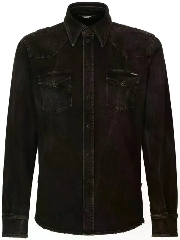 Dolce & Gabbana Distressed-effect Denim Shirt