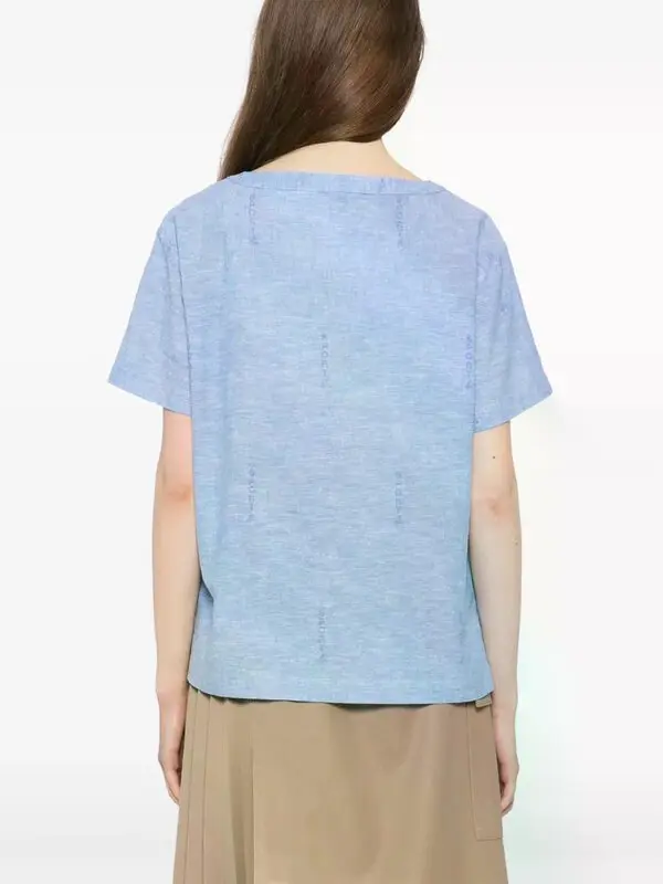 AGNES B. Logo Print Crew Neck Top