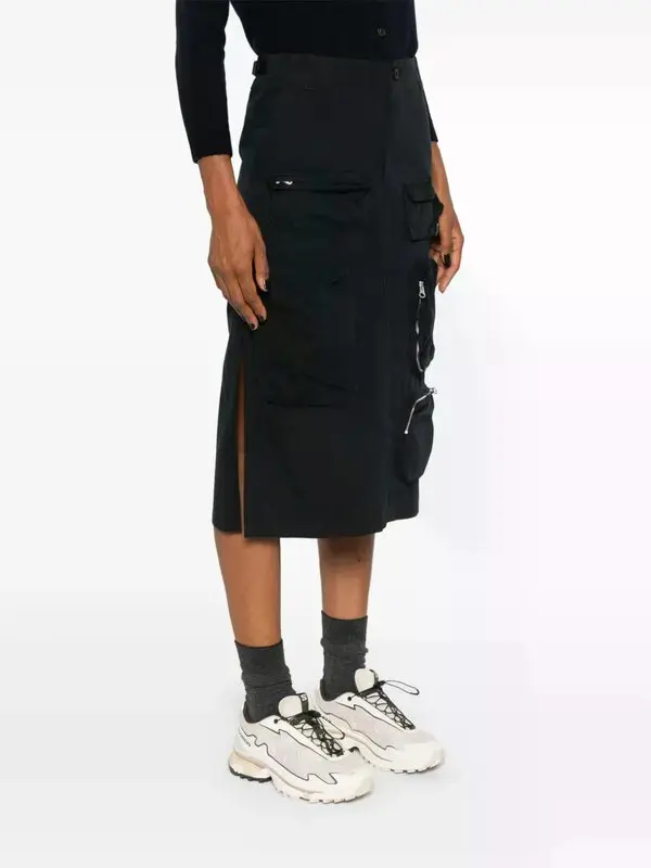MAISON MARGIELA Single-stitch Logo Cargo Skirt - Black
