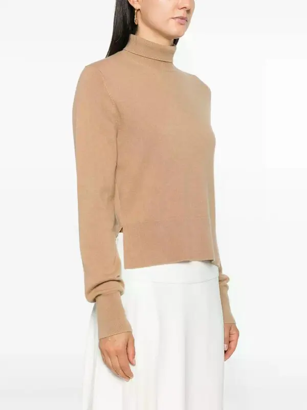 TOTEME Cropped Ribbed Cashmere Turtleneck Sweater