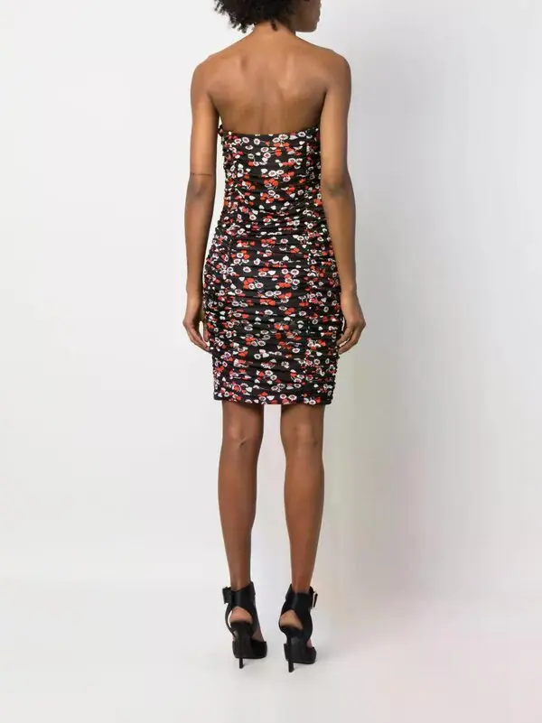 Moschino Floral-print Strapless Minidress