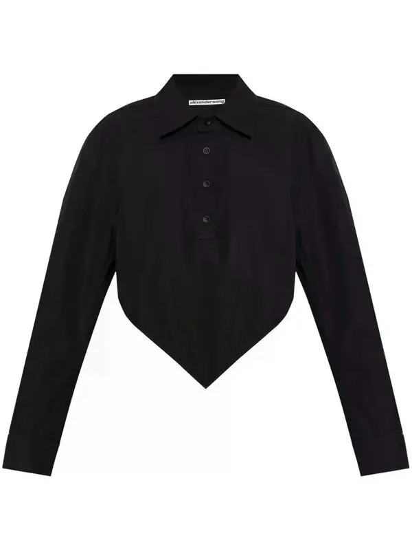 Alexander Wang Cropped Organic Cotton Shirt