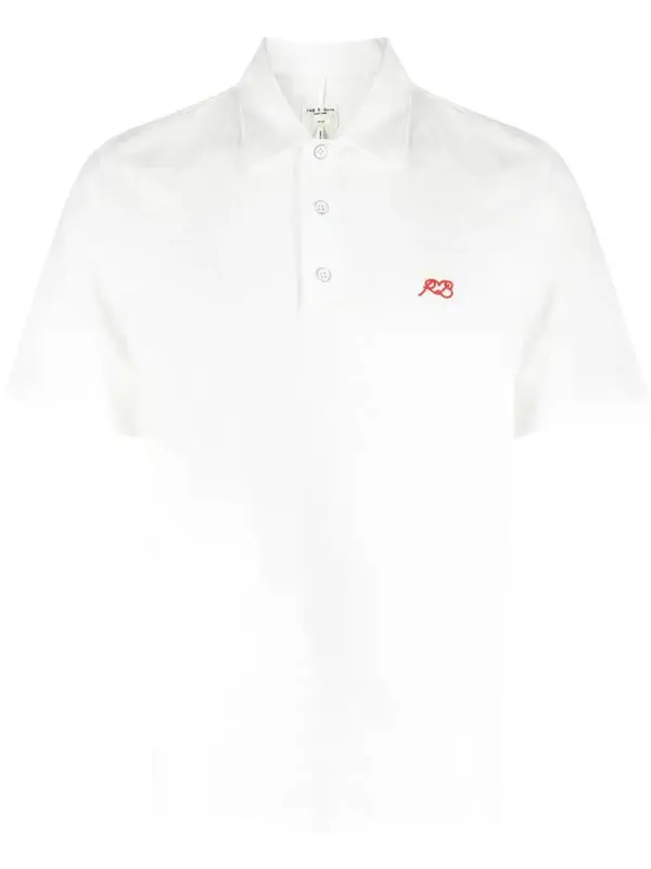 Rag & Bone Logo-embroidered Polo Shirt - White