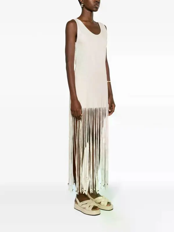 Alanui Monsoon Maxi Dress With Fringe Detail