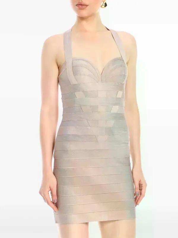 Herve Leger Halterneck Bandage Minidress
