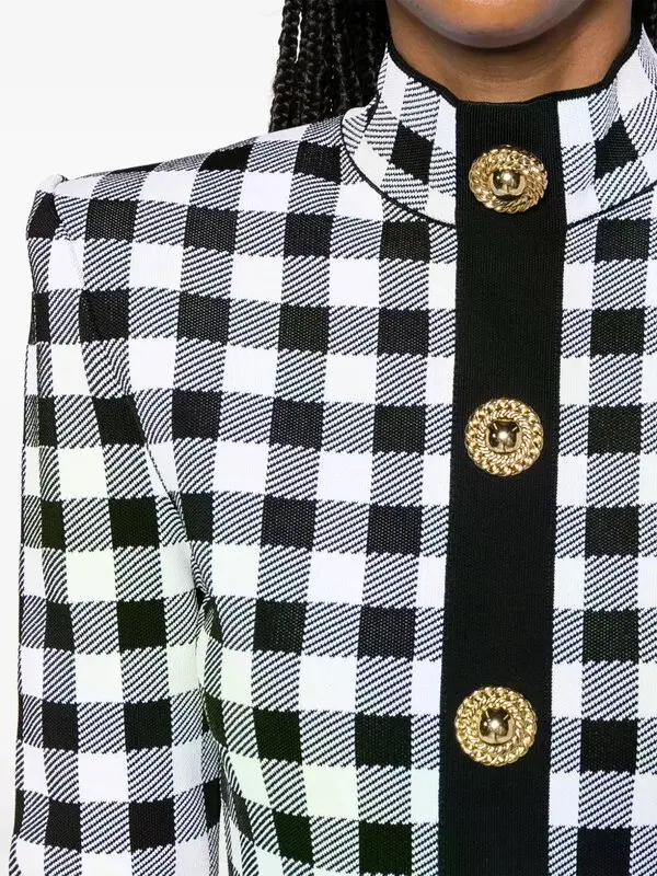 Balmain Gingham Mini Dress