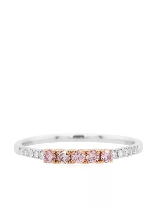 HYT JEWELRY 18k White Gold Diamond Band Ring - Silver