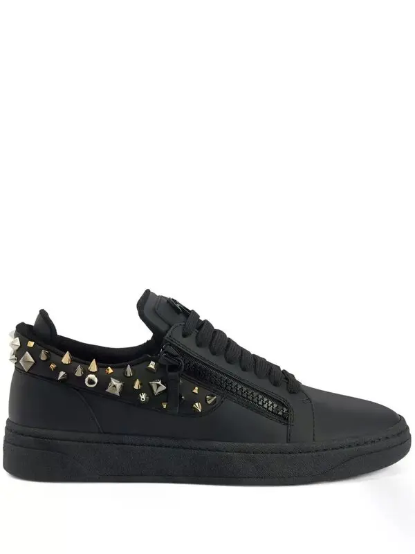 GIUSEPPE ZANOTTI Embellished Double Zip Low-top Sneakers