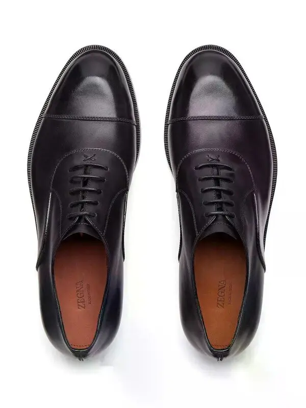 Zegna Torino Leather Oxford Shoes