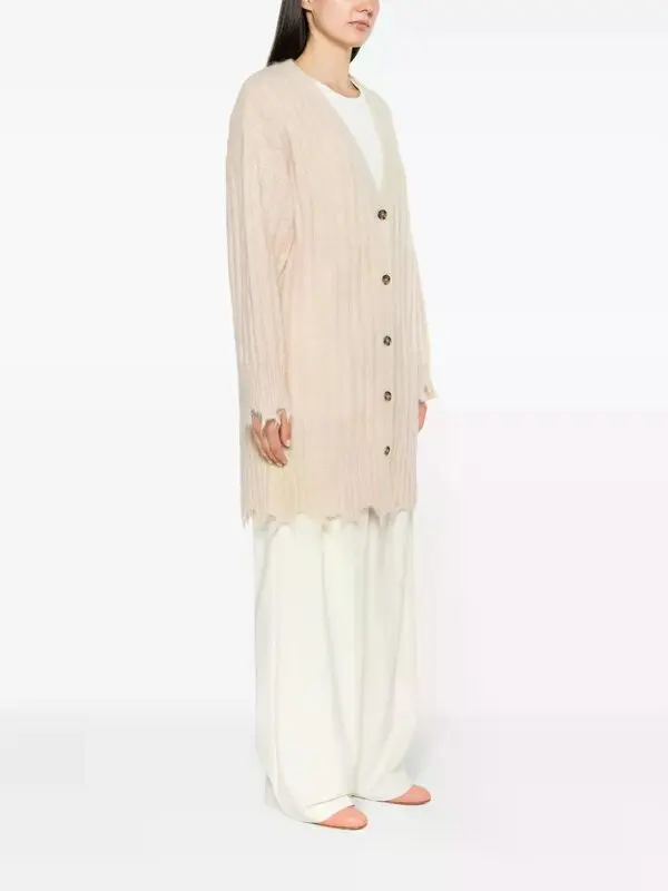 HERSKIND Distressed Ribbed Cardigan-coat