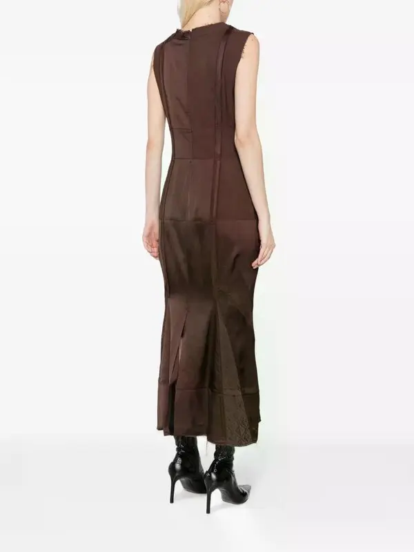 MARINE SERRE Moonogram Jacquard Sleeveless Midi Dress
