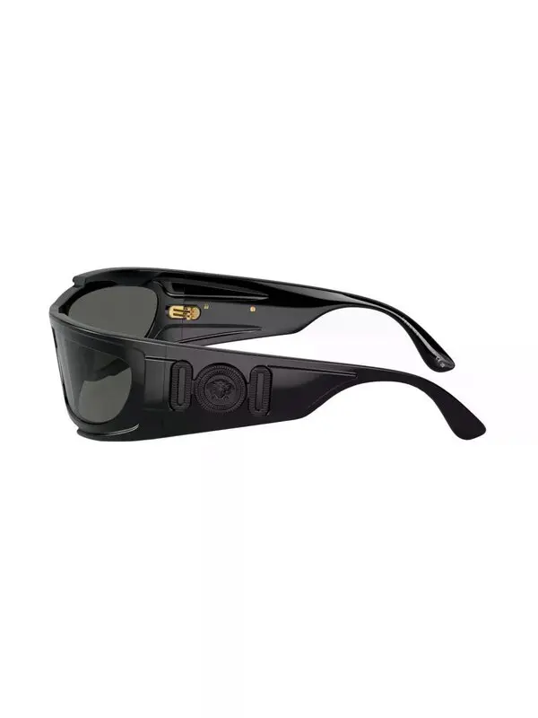 Versace Logo-plaque Rectangle-frame Sunglasses