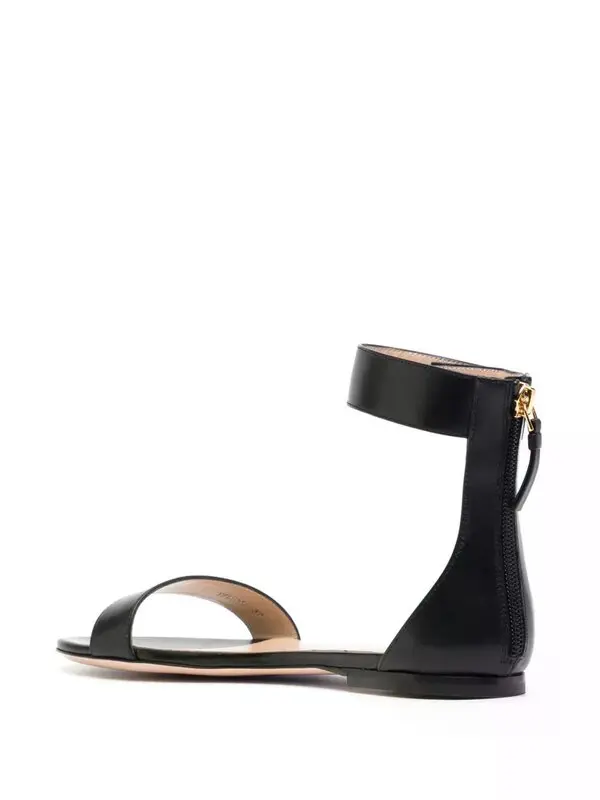TOM FORD Leather Ankle Sandals With Gold-tone Hardware
