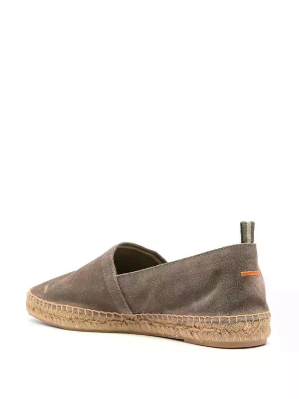 CastaÑer Braided Raffia Suede Espadrilles - Grey