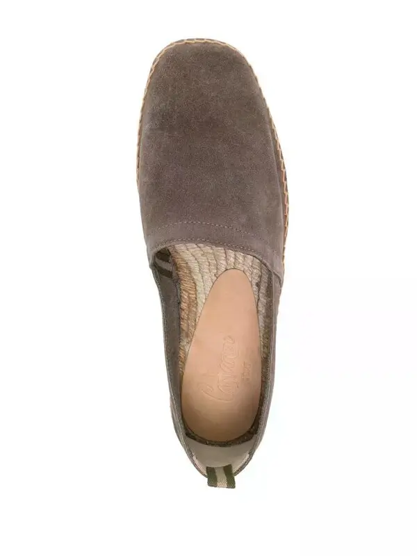 CastaÑer Braided Raffia Suede Espadrilles - Grey