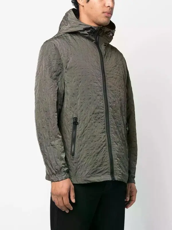 DIESEL® Crinkled Finish Hooded Windbreaker