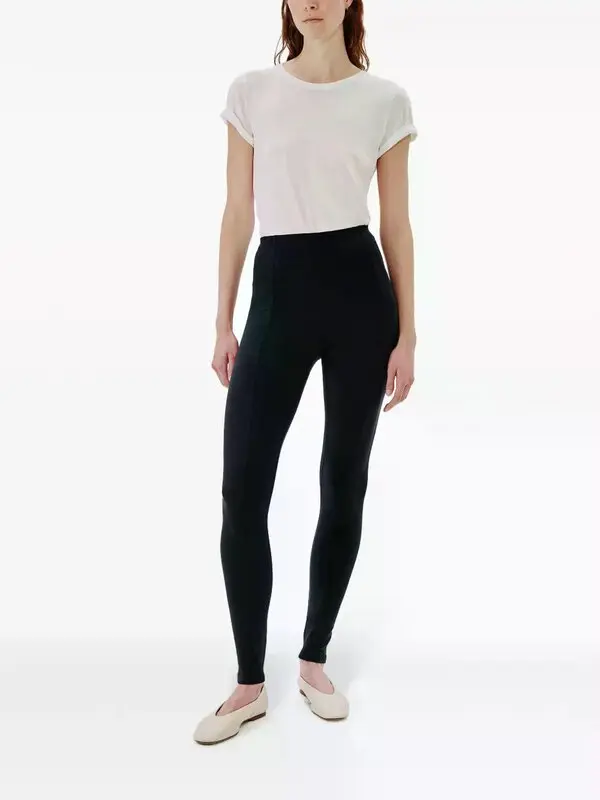 Another Tomorrow Seam-detail High-waisted Leggings