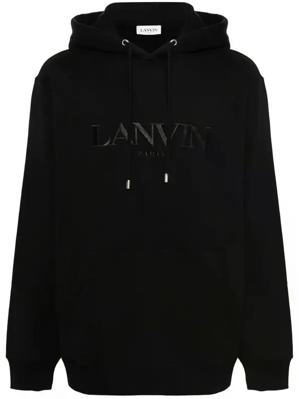 LANVIN Embroidered-logo Cotton Hoodie