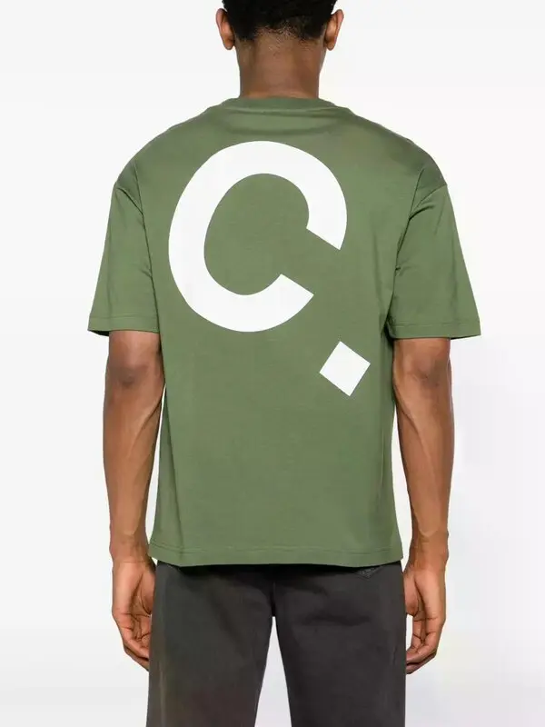 A.p.c. Fern Cotton T-shirt With Logo Detail