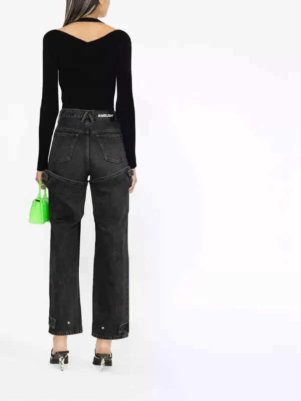 AMBUSH Detailed Straight-leg Jeans - Black