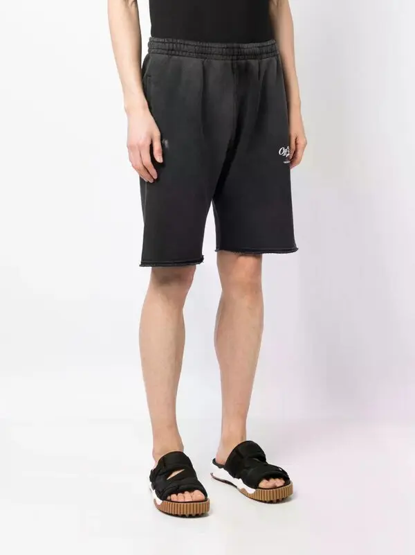 Off-White Cotton Track Shorts