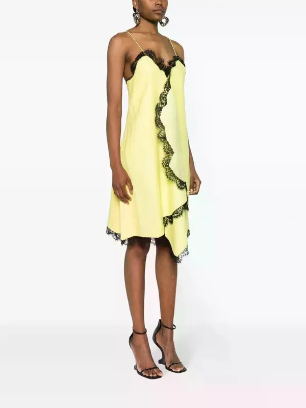 Off-White Lace-detail Nappa Leather Dress