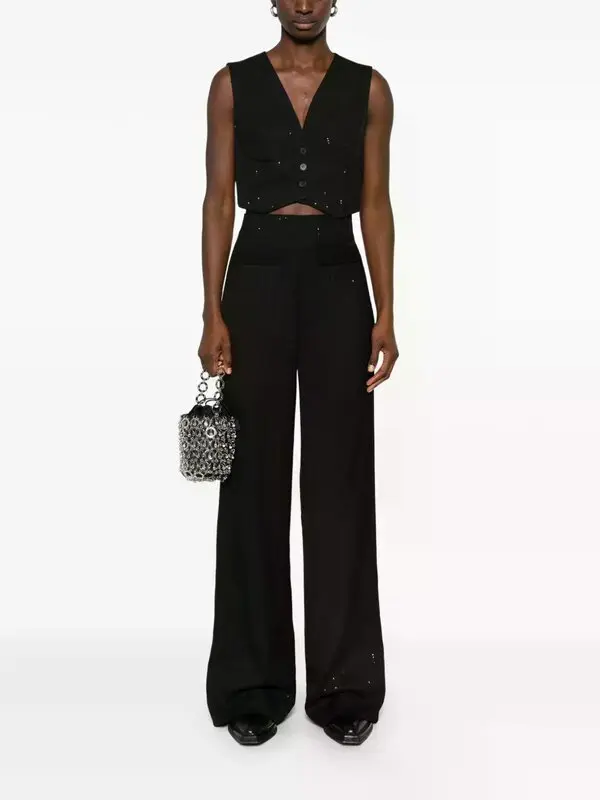 Sandro Sequin Embellished Cropped Vest