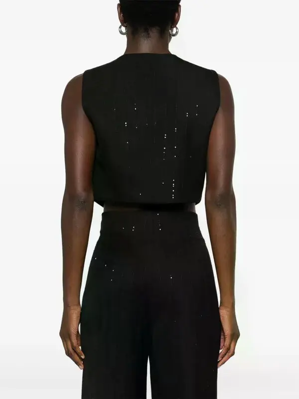 Sandro Sequin Embellished Cropped Vest