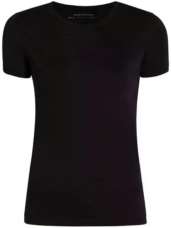 Another Tomorrow Organic Cotton Crew-neck T-shirt - Black