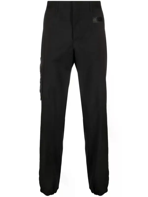 Moschino Tailored Trousers With Rubberised Logo
