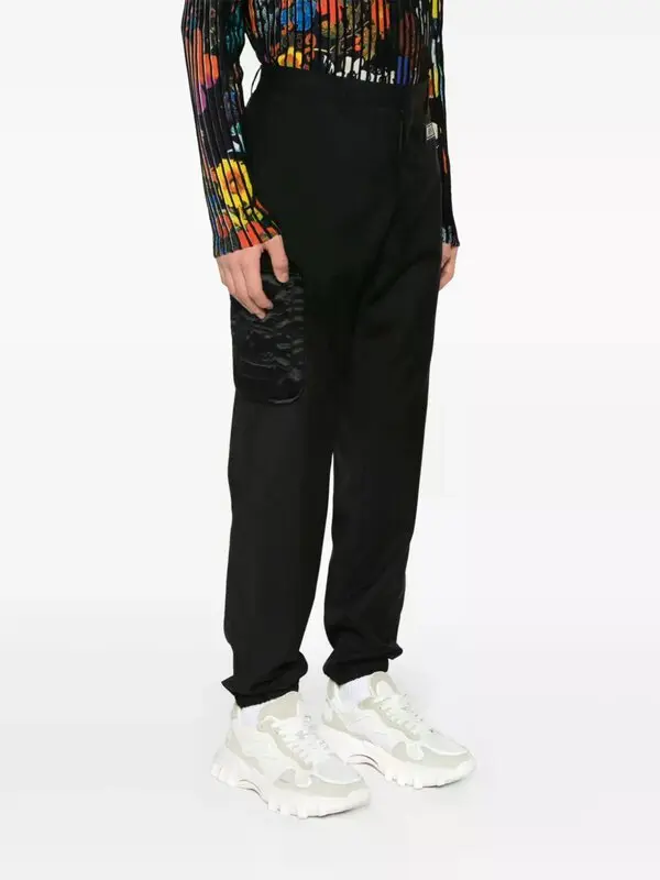 Moschino Tailored Trousers With Rubberised Logo