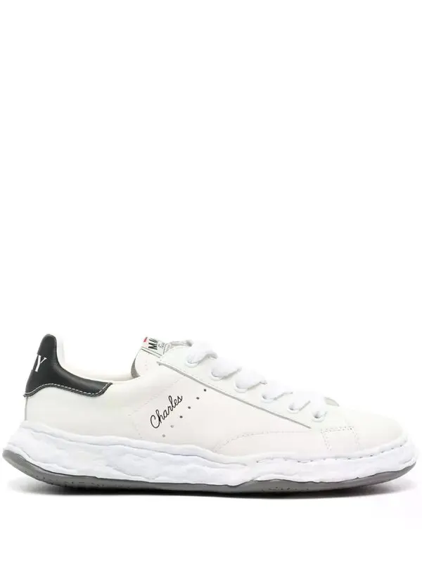 Mihara Yasuhiro Charles Lace-up Leather Sneakers - White