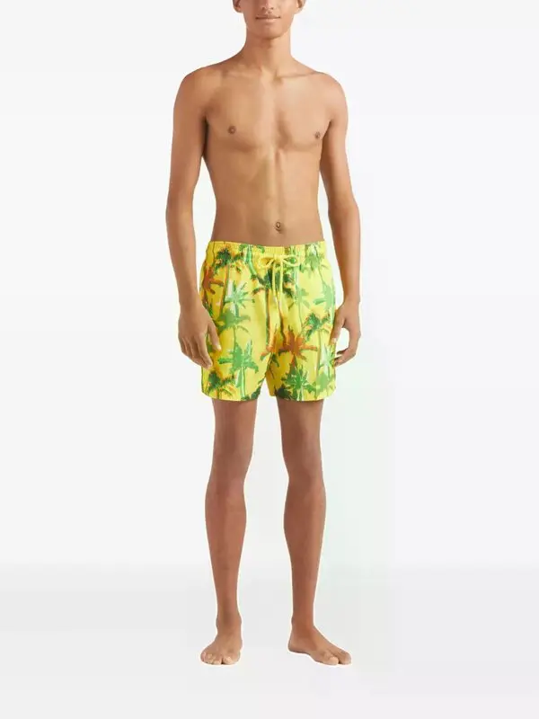 Vilebrequin Palms Offset Swim Shorts - Yellow