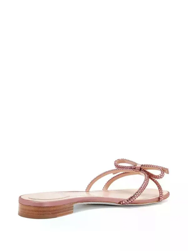 Rene Caovilla Embellished Bow Detail Sandals - Pink