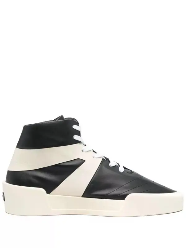 Fear Of God Panelled Leather Lace-up Sneakers - Black