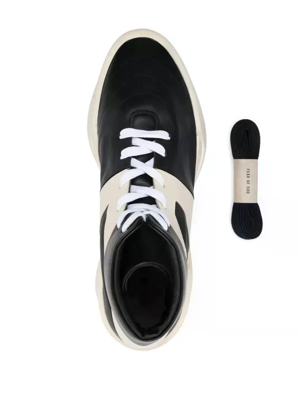 Fear Of God Panelled Leather Lace-up Sneakers - Black