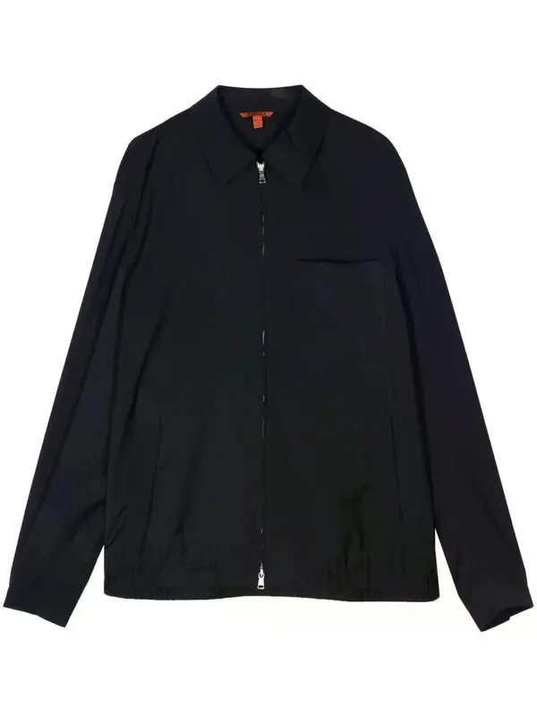 Barena Venezia Zip-up Wool Shirt Jacket - Blue