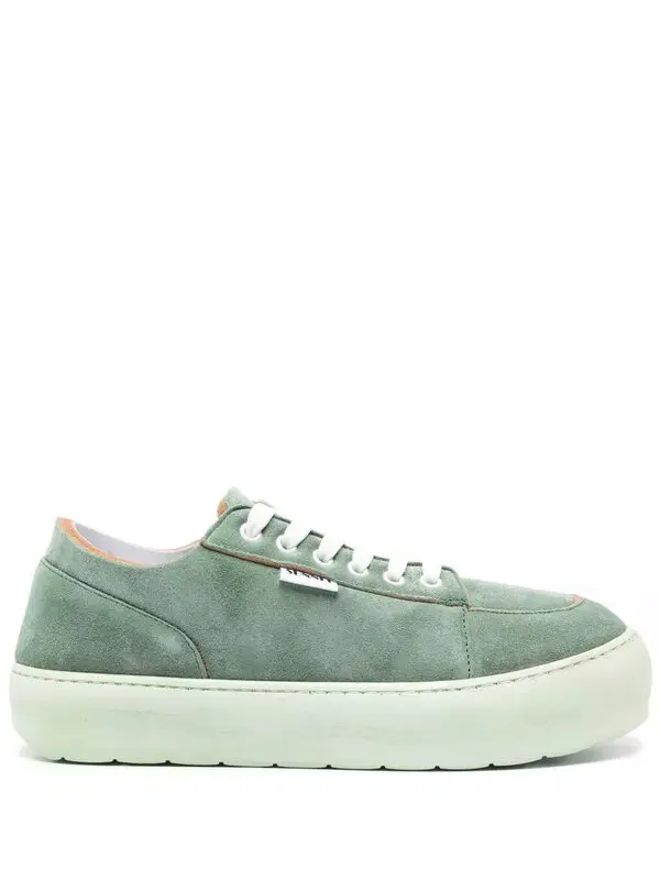Sunnei Suede Panel Sneakers - Green