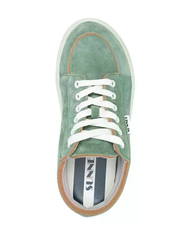 Sunnei Suede Panel Sneakers - Green