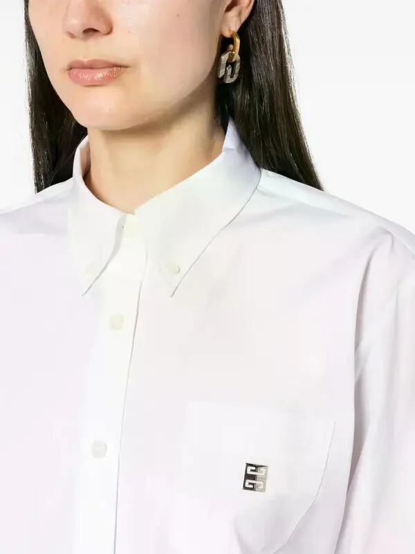 Givenchy 4g Plaque Cotton Shirt