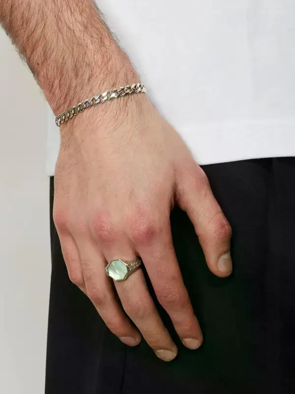 Emanuele Bicocchi Mother-of-pearl Signet Ring