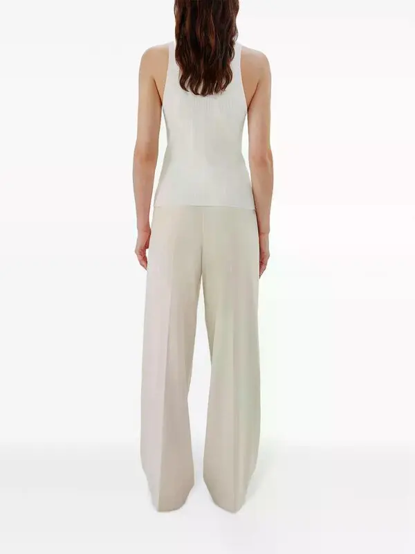 Another Tomorrow Ribbed-knit Tank Top - White