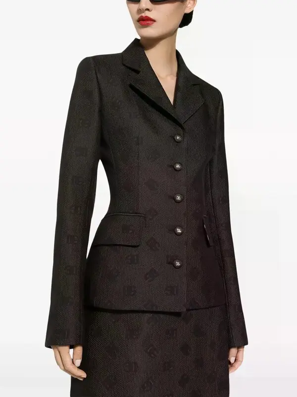 Dolce & Gabbana Logo-jacquard Single-breasted Blazer